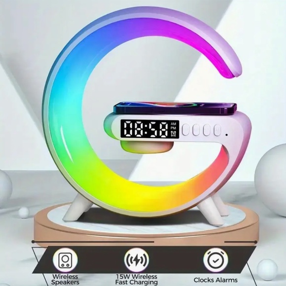 Other | G318 Sunrise Led Table Lamp With Wireless Fast Charger Bluetooth Speaker | Poshmark